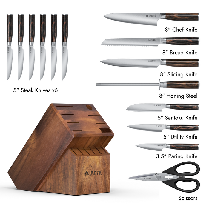 Professional Kitchen Knife Block Set